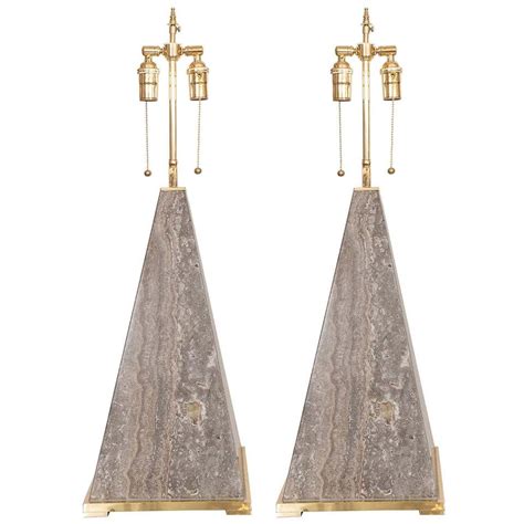 A Pair Of Marble Based Table Lamps At 1stdibs