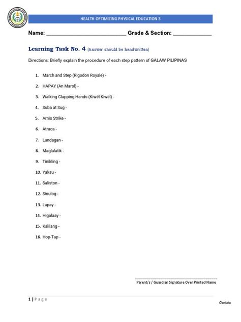 Hope 3 Learning Task No 4 Pdf