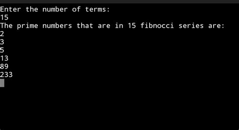 C Program To Print Only Prime Numbers From N Fibnocci Numbers