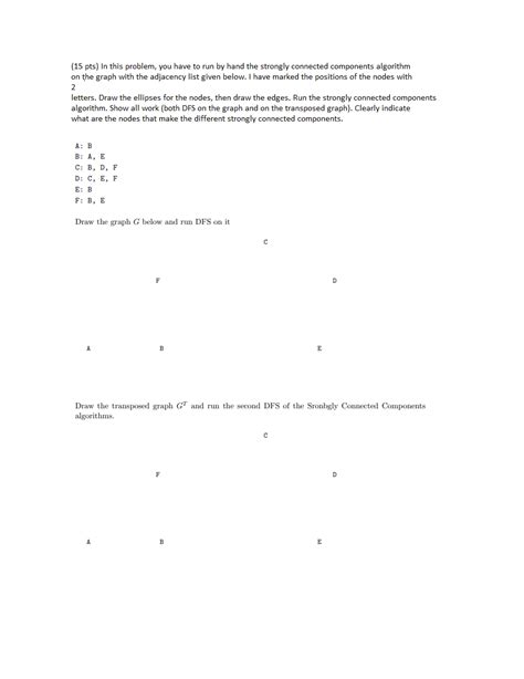 Solved 15 Pts In This Problem You Have To Run By Hand The