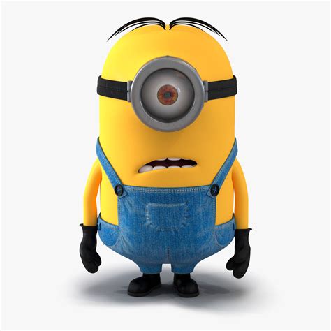 Short One Eyed Minion Pose 4 3d Model 39 3ds Fbx Ma Obj Max