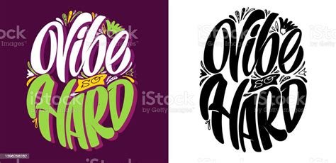 동기 부여 손으로 그린 낙서 레터링 엽서에 대한 인생 레터링 포스터 아트 긍정적인 감정 표현에 대한 스톡 벡터 아트 및 기타 이미지 긍정적인 감정 표현 꽃 식물 동기