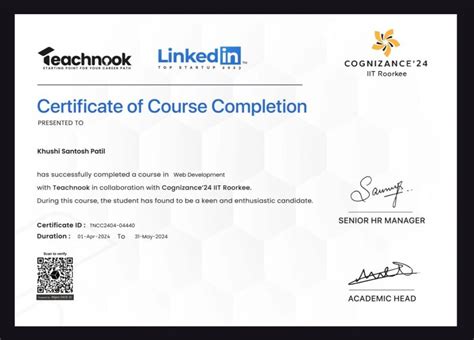 Khushi Patil On Linkedin I Am Excited To Share That I Have