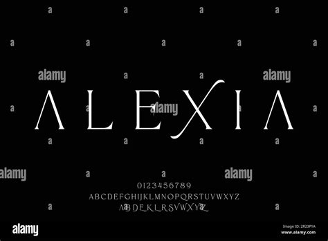 Elegant Luxury Minimalist Serif Display Font Vector With Stylistic Alternate Stock Vector Image