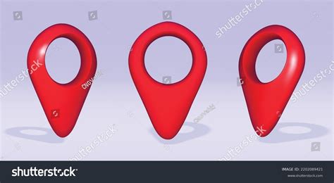 Red Map Pin D Icon Realistic Stock Vector Royalty Free Shutterstock
