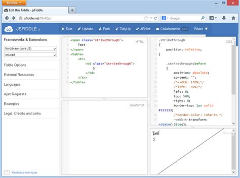 Html Css Strikethrough Effect Firefox Issue Stack Overflow