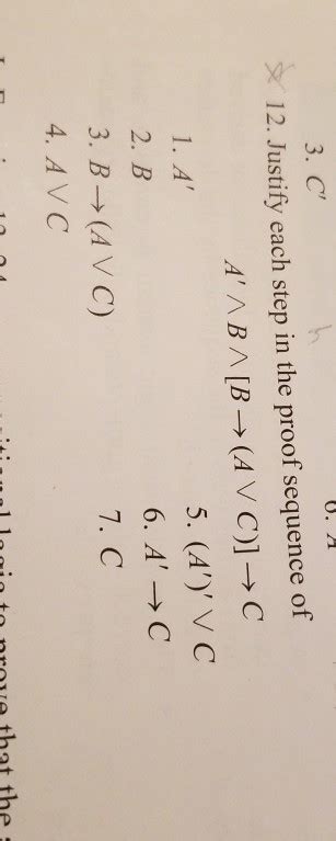 Solved 3 C 0 21 12 Justify Each Step In The Proof