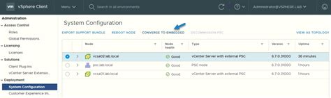 Upgrade And Migrate From External Psc To Embedded