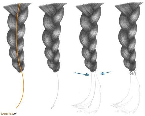 How To Draw Side Braids