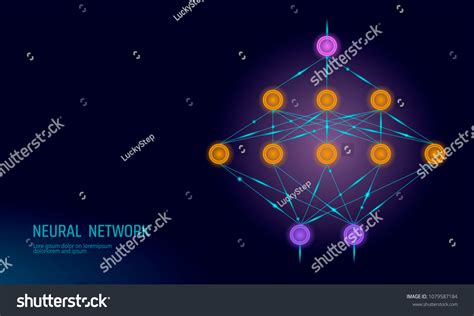 neural net neuron network deep learning stock vector royalty free