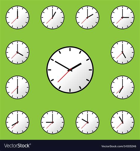Set Clock Icon Design Eps10 Royalty Free Vector Image