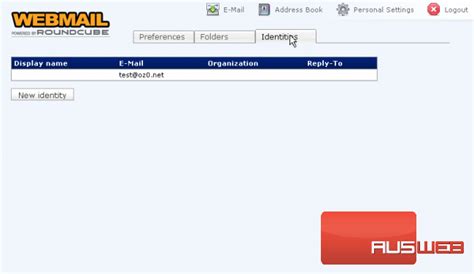 using multiple identities in roundcube web24