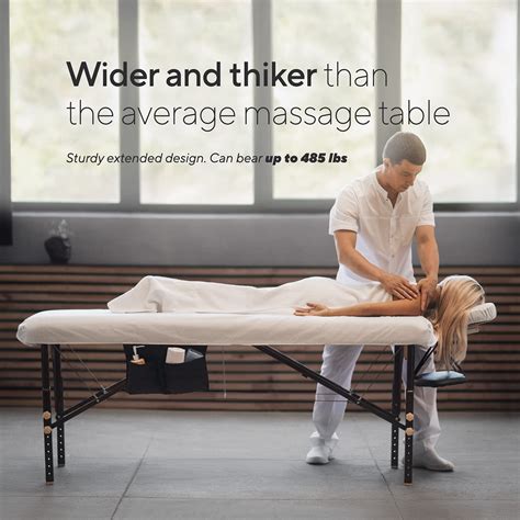 Luxton Home Premium Memory Foam Massage Table With Rolling Carrying