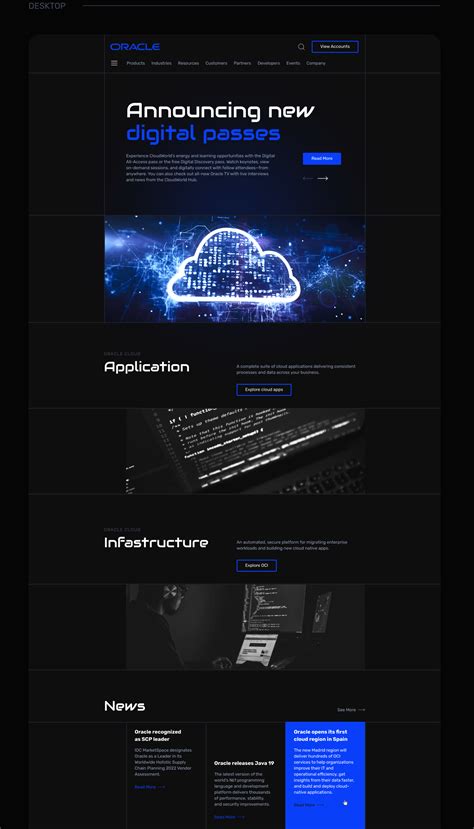 Oracle Redesign On Behance