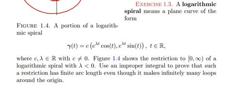 Solved Exercise 13 A Logarithmic Spiral Means A Plane