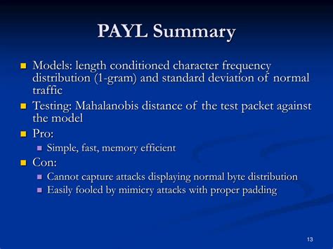 Ppt Network Payload Based Anomaly Detection And Content Based Alert