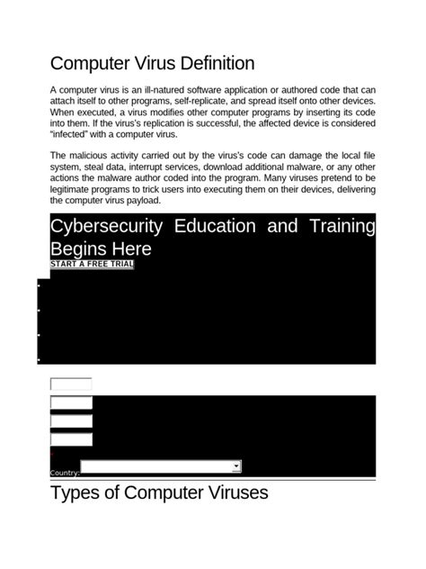Computer Virus Definition Pdf Computer Virus Malware