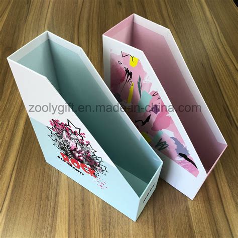 Customize Printing Magazine File Folder Holder Desk File Document Holder Box File Box And File