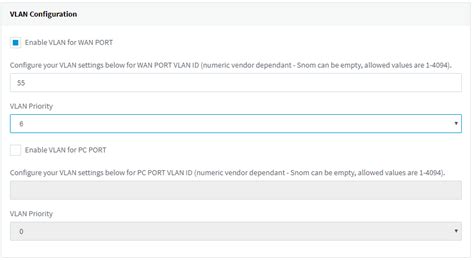 VLAN Configuration Available For Supported IP Phones