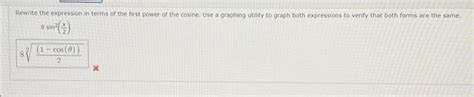 Solved Rewrite The Expression In Terms Of The First Power Of Chegg Com