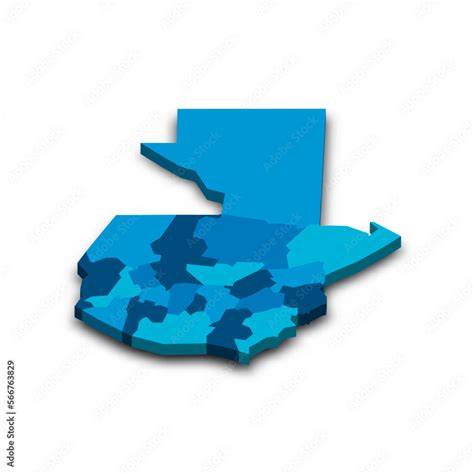 Guatemala Political Map Of Administrative Divisions Stock Vector Adobe Stock