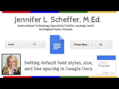 Changing Default Font Style Size And Line Spacing In Google Docs Burlington High School Help