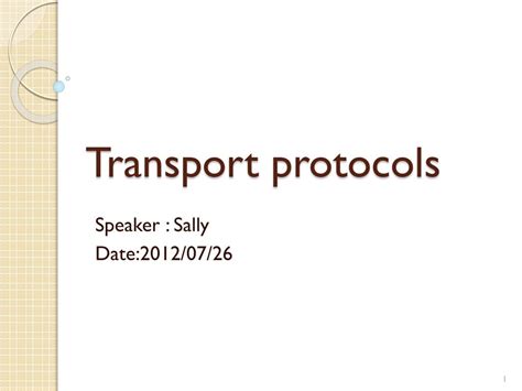 PPT Transport Protocols PowerPoint Presentation Free Download ID