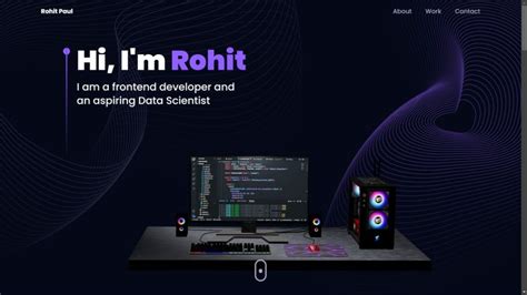 rohit paul on linkedin react portfoliowebsite threejs tailwindcss