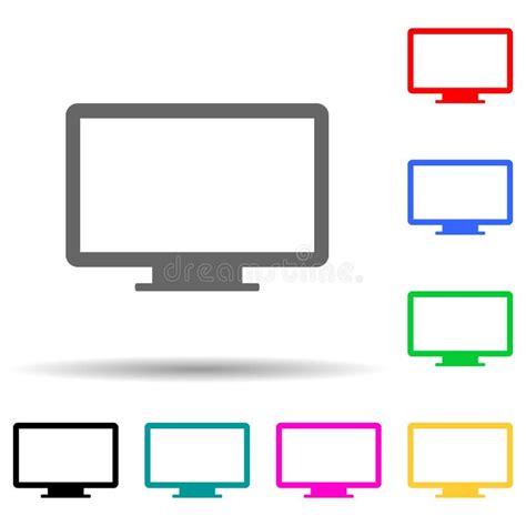 Monitor Multi Color Style Icon Simple Thin Line Outline Vector Of Web Icons For Ui And Ux