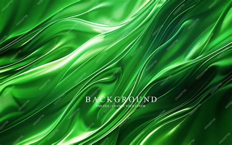 Abstract Green Background With Smooth Lines And Curves Creating An Elegant And Futuristic Look