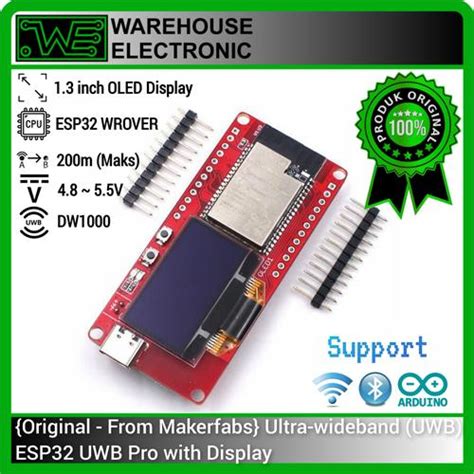 jual esp32 uwb pro with display original makerfabs esp32 wrover ultra
