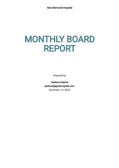 Hr Report Template Word