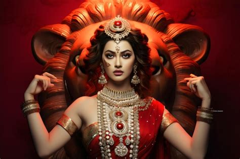 Premium Ai Image Hindu Goddess Durga Generated By Ai