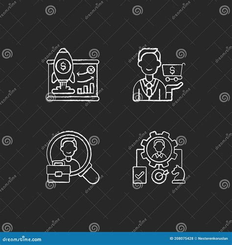 Corporate Structure Line Icons Collection Hierarchy Chain Management Organization Framework