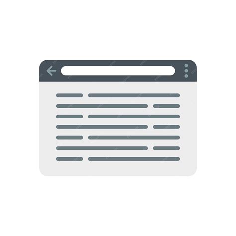 Premium Vector Old Browser Icon Flat Vector Window Internet Bar Interface Isolated