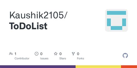 github kaushik2105 todolist