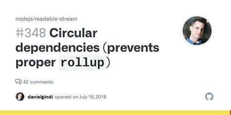 Circular Dependencies Prevents Proper `rollup` · Issue 348 · Nodejs