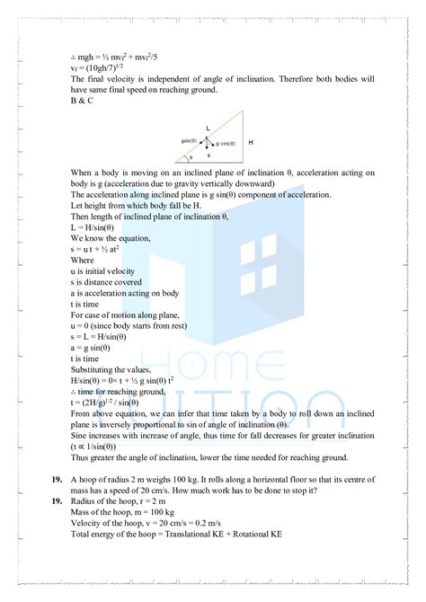 NCERT Solutions For Class 11 Physics Chapter 7 System Of Particles And