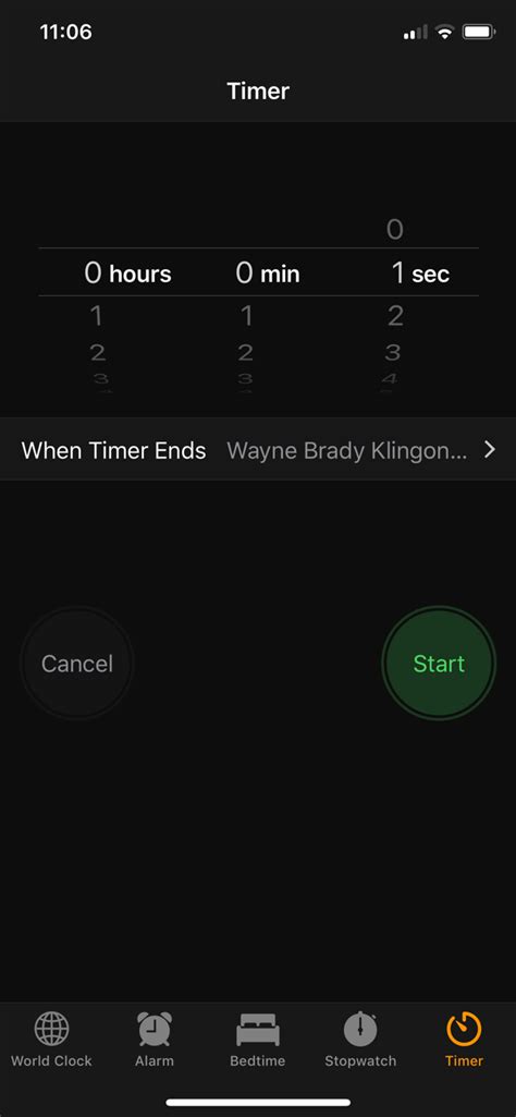 ios11 setting iphone s timer in apple s clock app in ios 11 stack