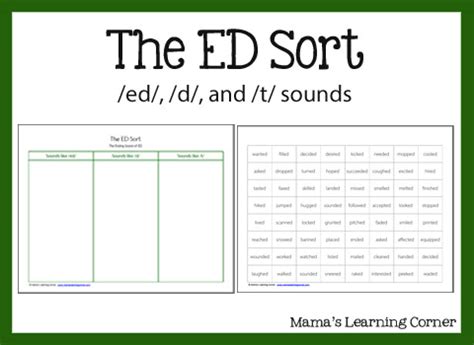 The ED Sort Mamas Learning Corner