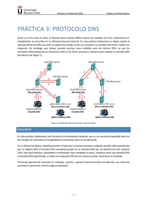 3 Dns Práctica Dns Wireshark Práctica 3 Protocolo Dns Redes De Ordenadores PrÁctica 3
