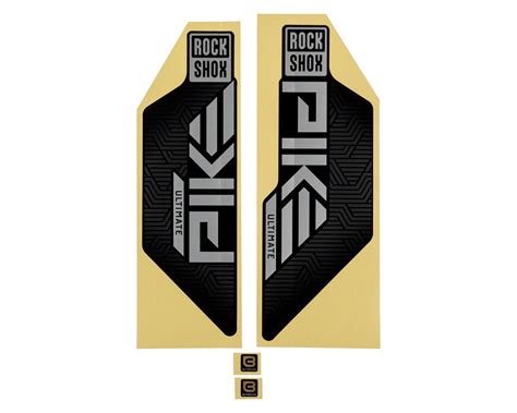 Rockshox Fork Decal Kit Pike Ultimate Matte Silver Foil For Gloss