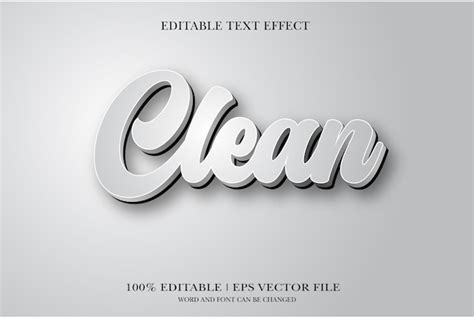 Premium Vector Clean 3d Text Effect Styles Mockup Concept Black Text