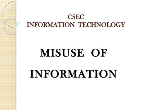 Ppt Csec Information Technology Powerpoint Presentation Free Download Id 5247696