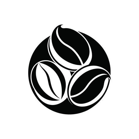 Coffee Beans Silhouette Icon Logo Design Black And White 48028066