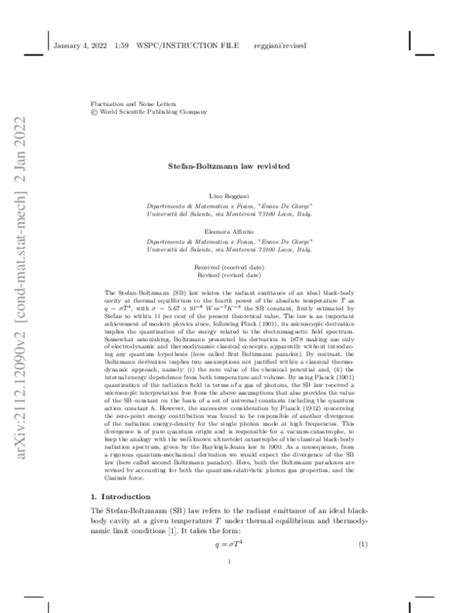 Pdf Stefan Boltzmann Law Revisited
