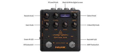 Nux Optima Air Dual-Switch Acoustic Guitar Simulator with a Preamp Fiyatı
