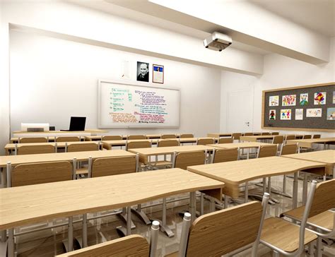School Classroom Design Rendering Interior Design Classroom Design