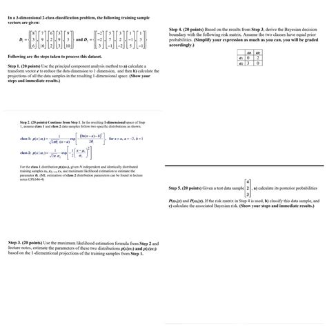 solved in a 3 dimensional 2 class classification problem