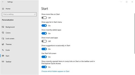How To Enable Or Disable The Windows Full Screen Start Menu